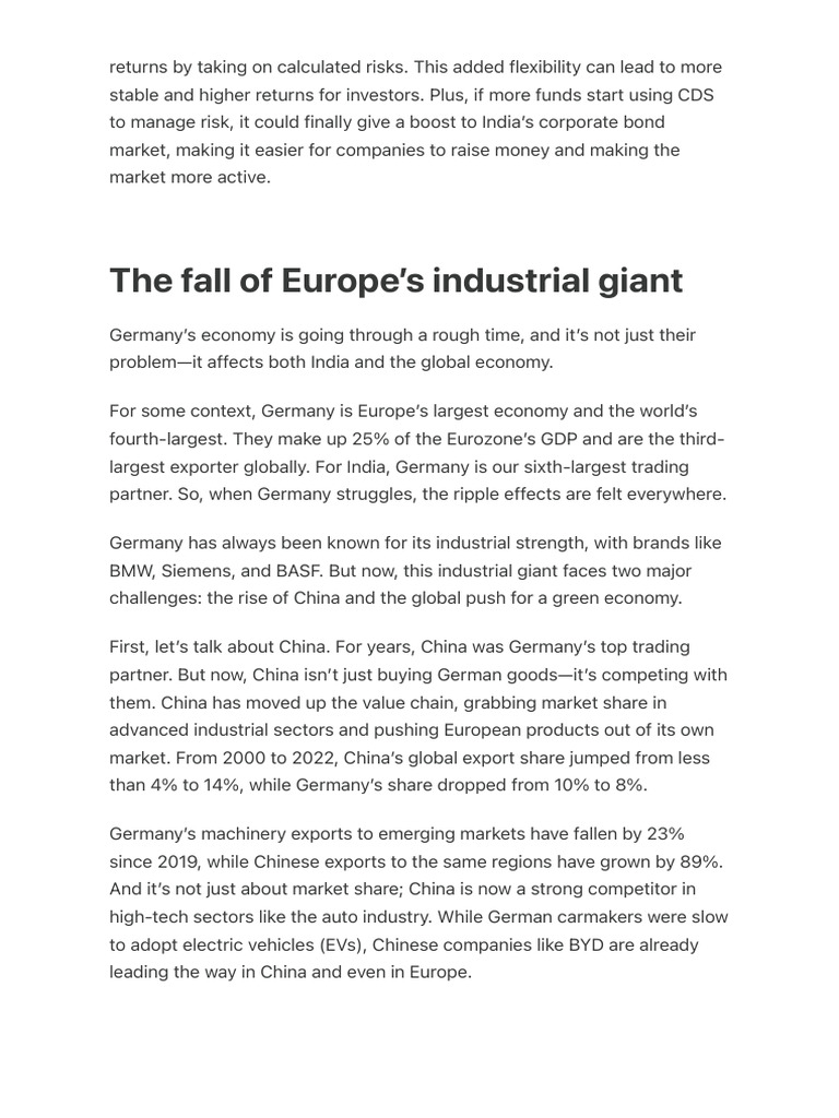 Germany's Economic Challenges Ahead | PDF | Electric Vehicle | Germany
