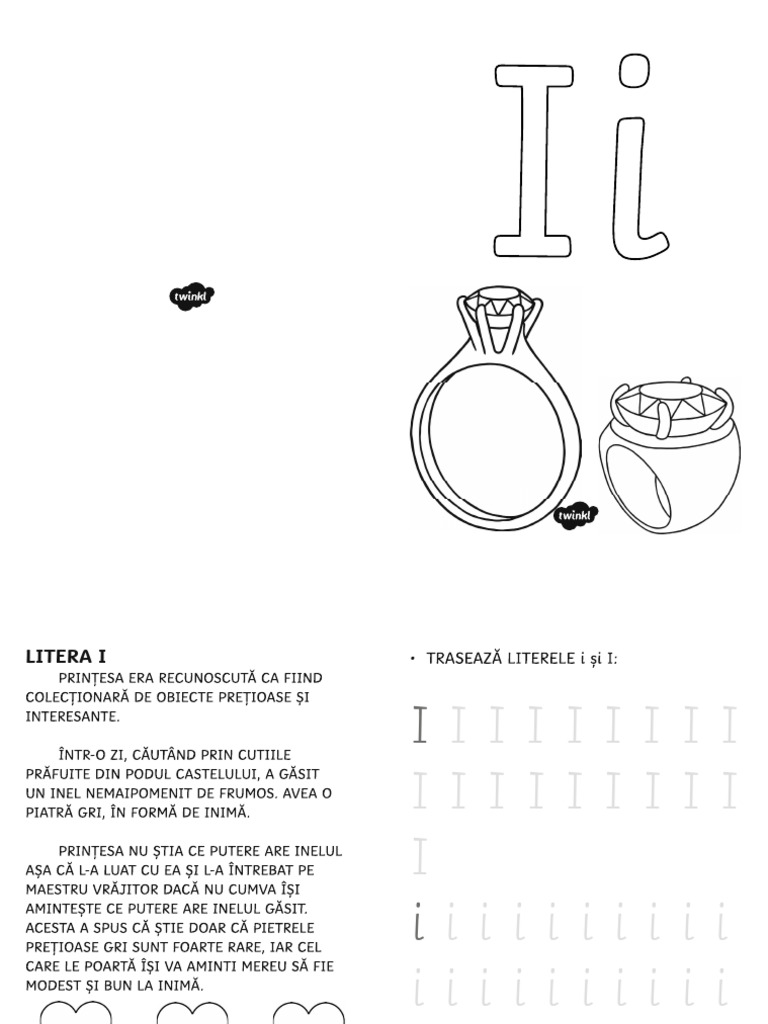 Invatam Litera I I Brosura Cu Activitati | PDF