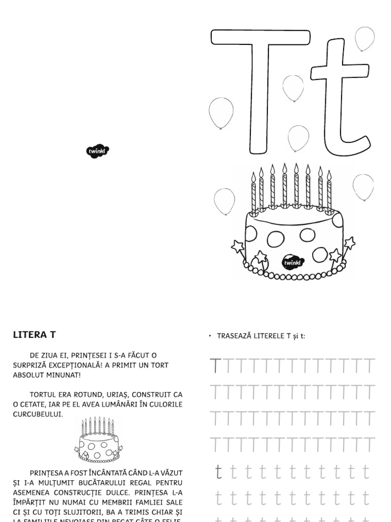 Invatam Litera T T Brosura Cu Activitati | PDF | Home & Garden