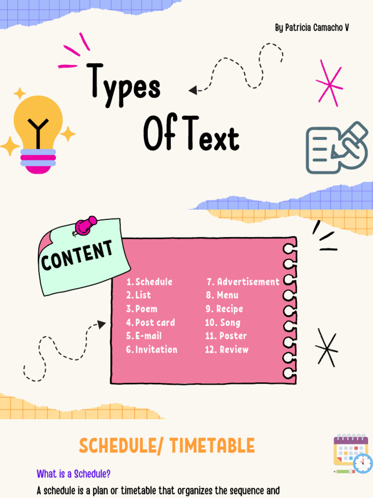Types of Text | PDF