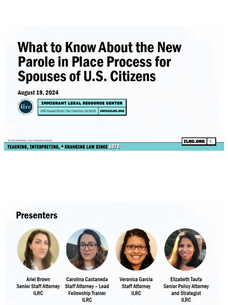 What To Know About The New Parole in Place Process | PDF | Lawsuit ...