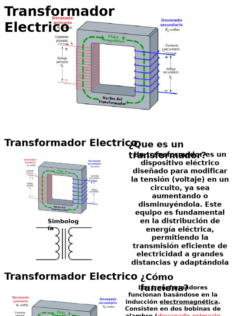 Que Es y Como Funciona Un Transformador Electrico | PDF | Transformador | Inductor
