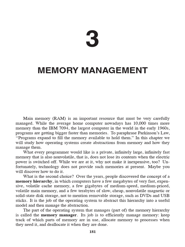 Memory Management | PDF | Computer Data Storage | Process (Computing)