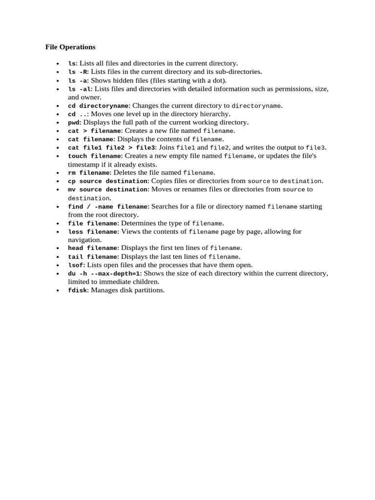 Linux SOP | PDF | Computer File | Filename