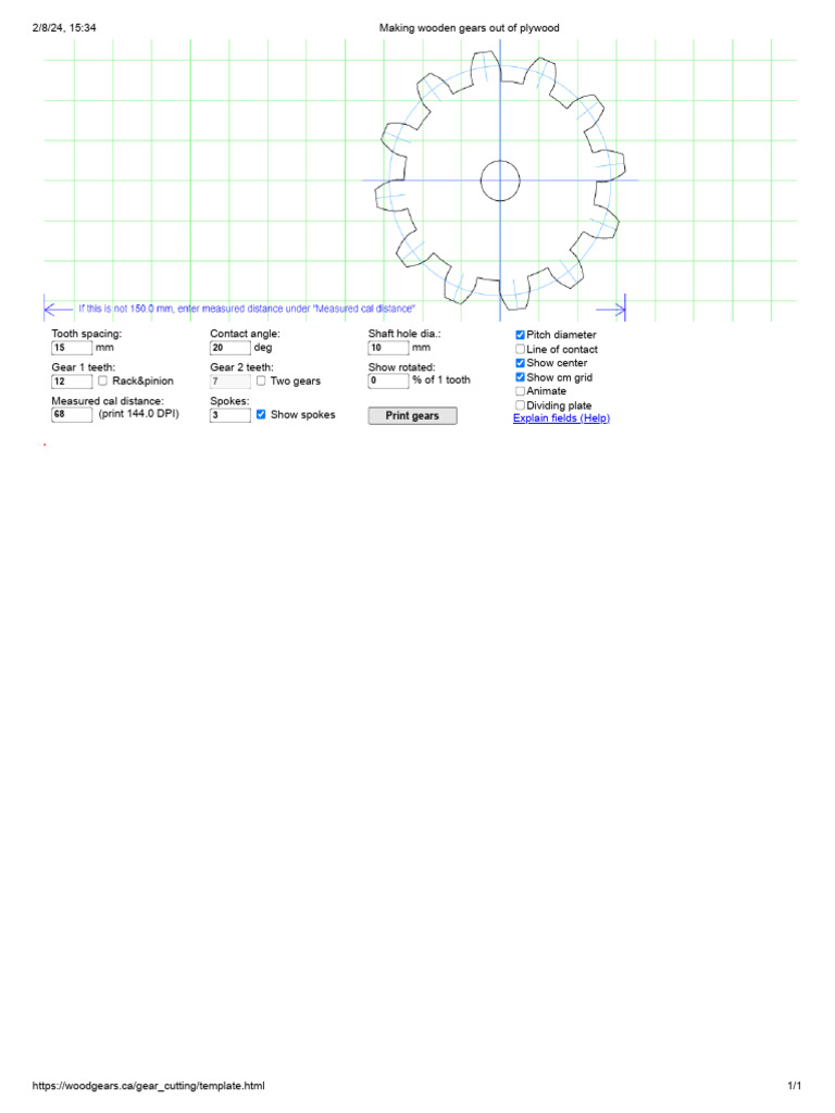 Wooden Gear Design Specifications | PDF