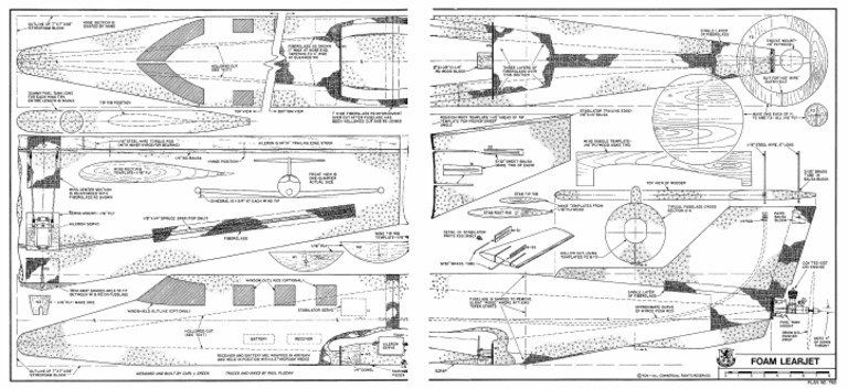 1-2A Foam Learjet Plan 760 | PDF