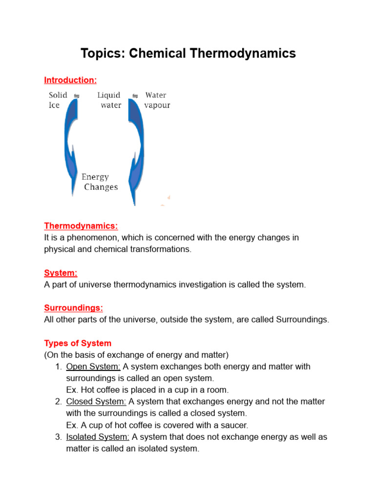 Chemical Thermodynamics | PDF | Enthalpy | Gibbs Free Energy