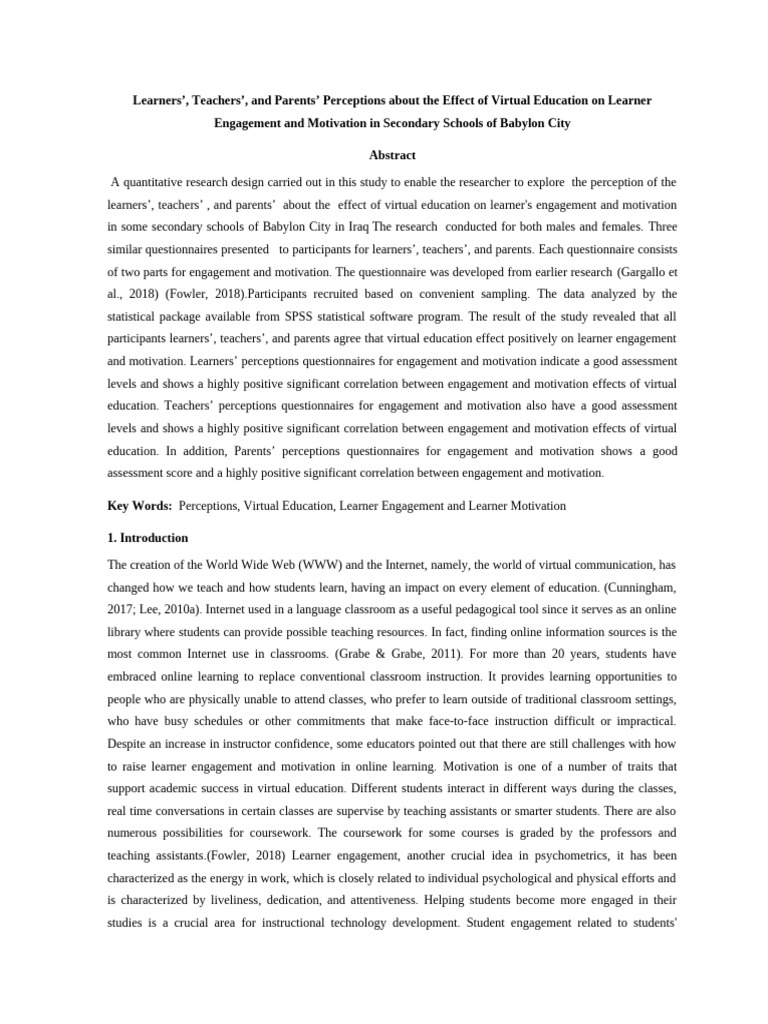 Artical | PDF | Educational Technology | Learning