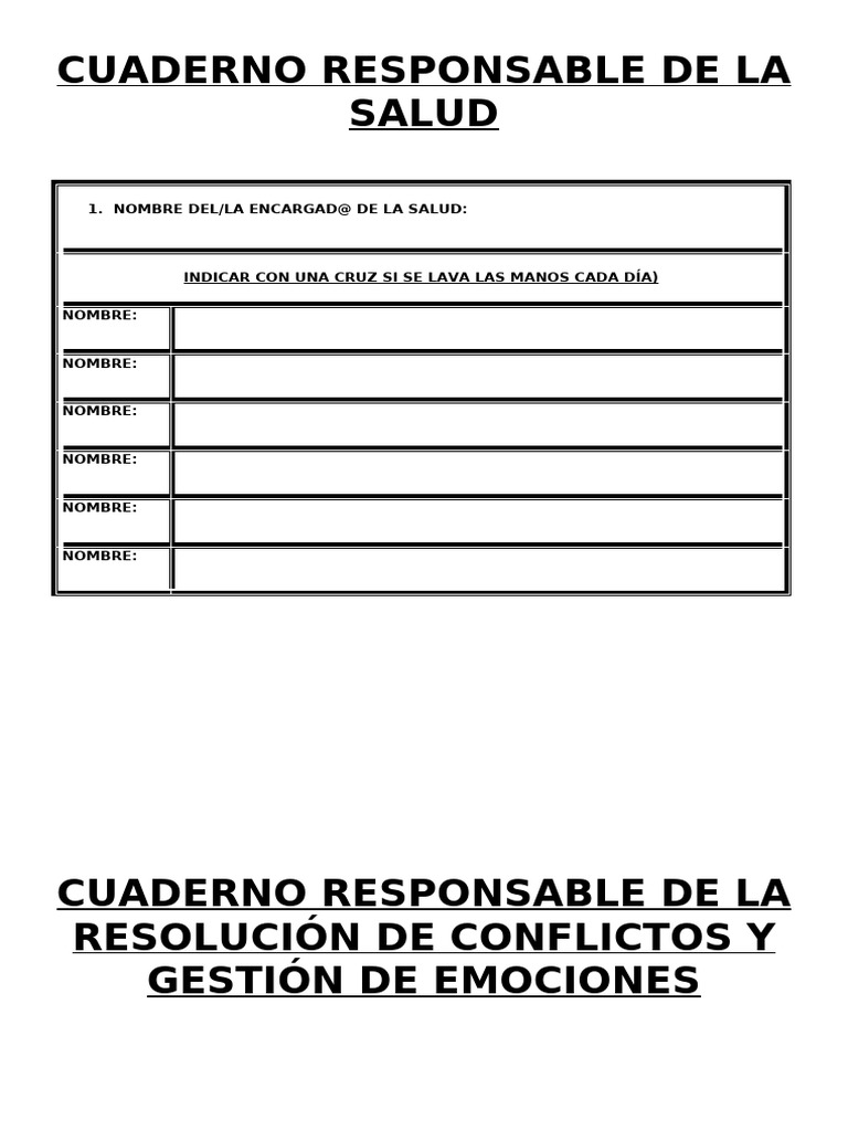 Cuaderno de La Salud y Connflictos | PDF