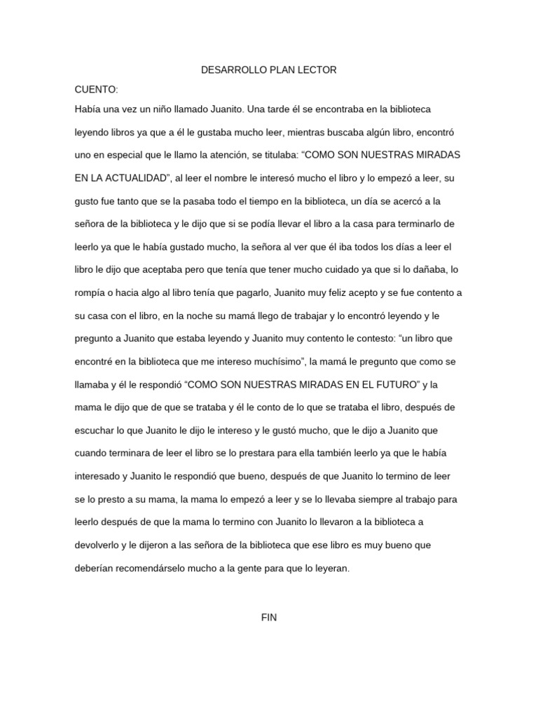 Cuento Plan Lector | PDF | Novela negra, policíaca y suspenso | Poesía