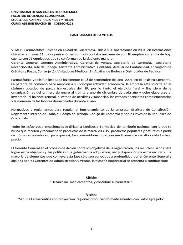 Caso Proceso Administrativo | PDF | Business | Calidad (comercial)