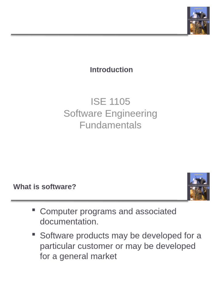 Slide 1 Intro | PDF | Software | Software Engineering