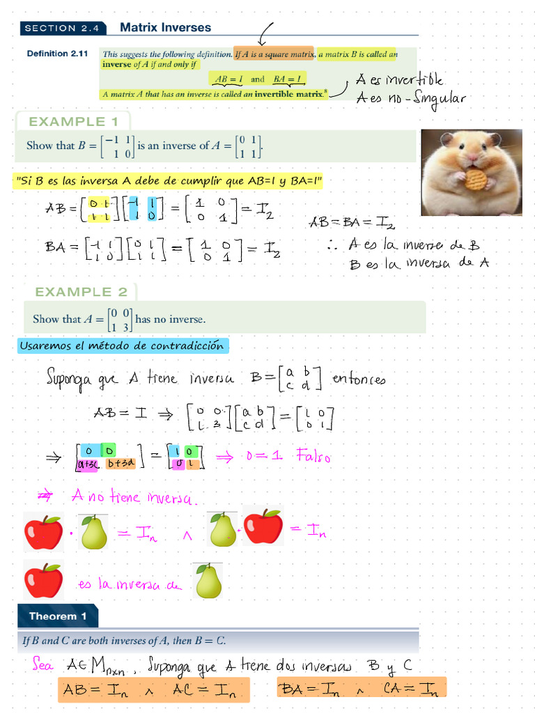 15 Oct 2024 Matrices Inversas - Annotated | PDF