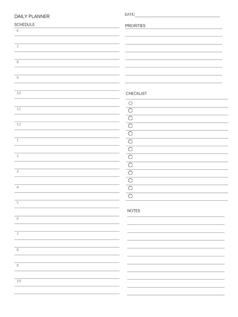 DAILY PLANNER-TEMPLATE | PDF