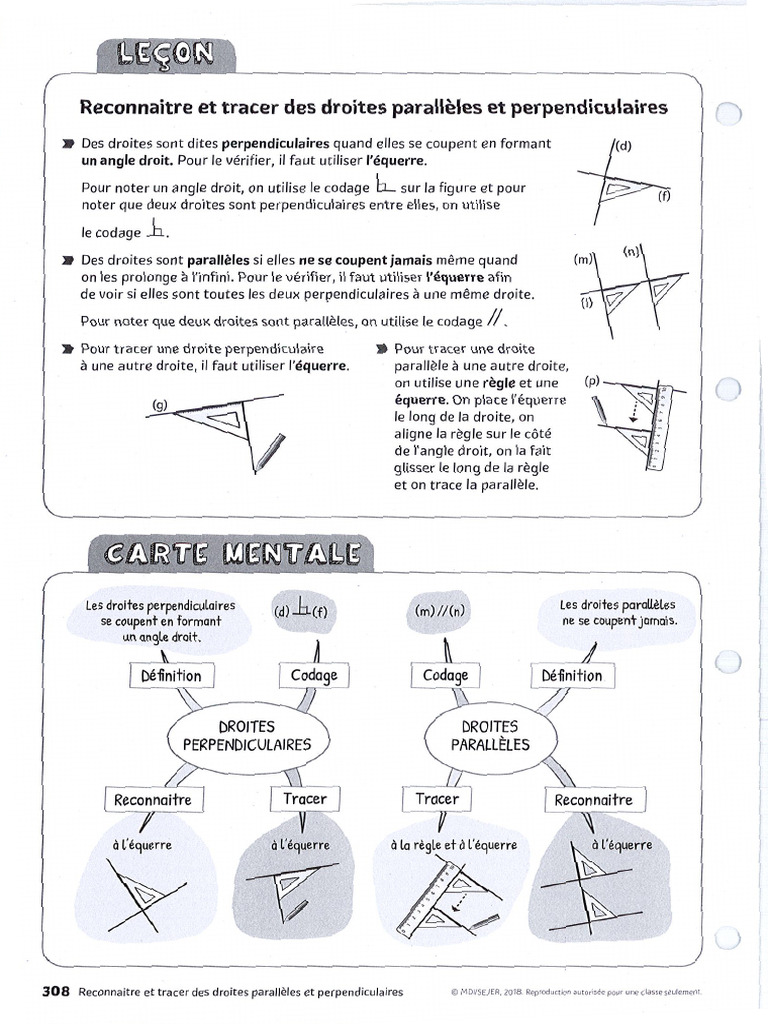 A Geometrie Reconnaitre Et Tracer Des Droites Paralleles Et ...