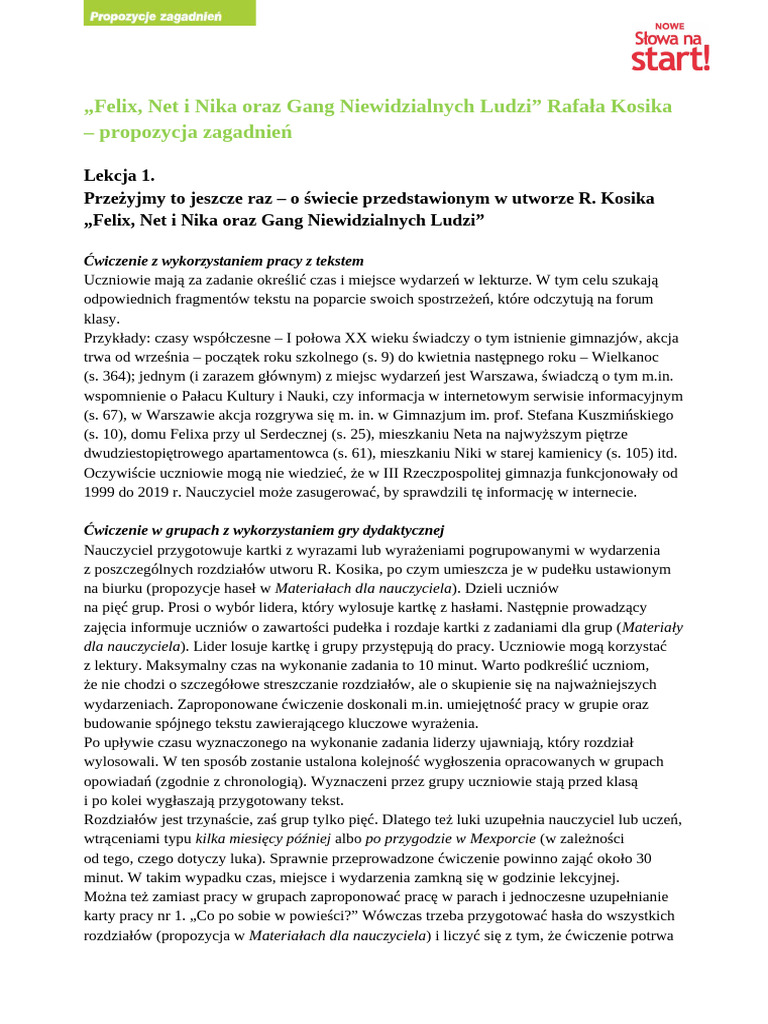 Felix Net I Nika Oraz Gang Niewidzialnych Ludzi 4 | PDF