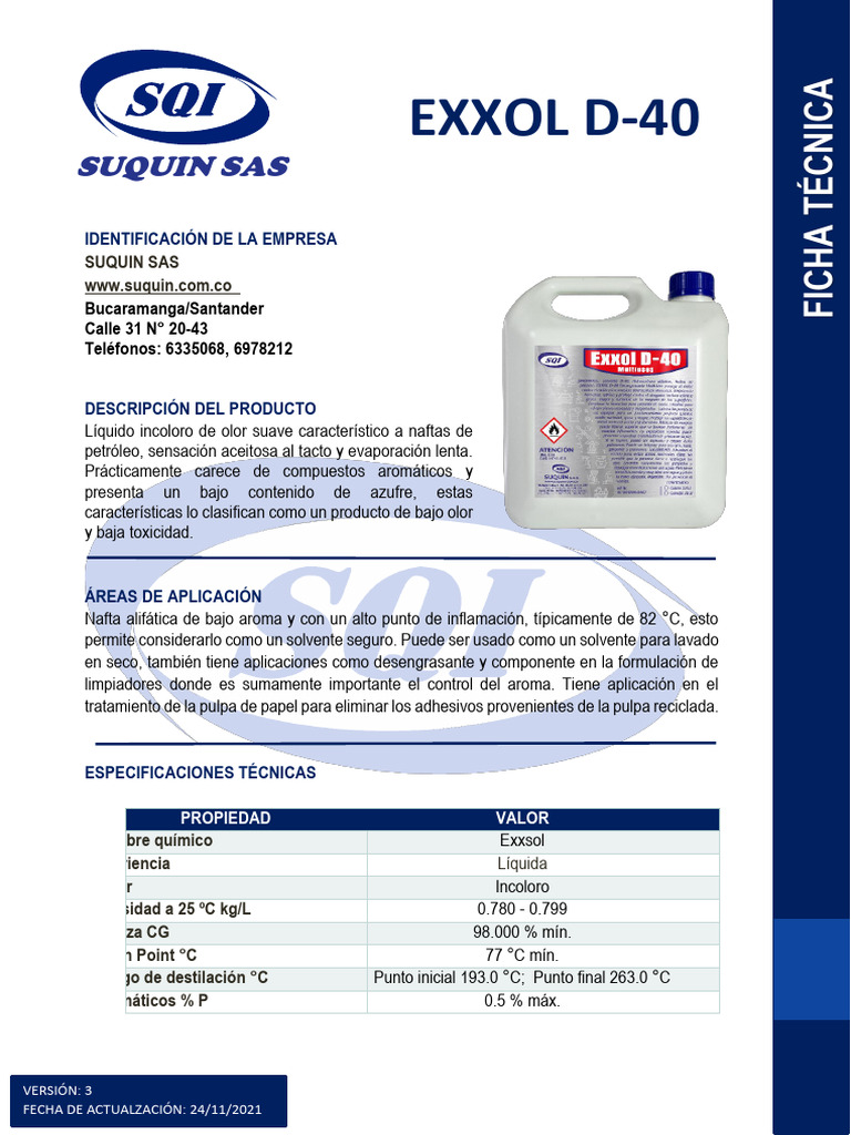 F.T Exxol D 40 | PDF