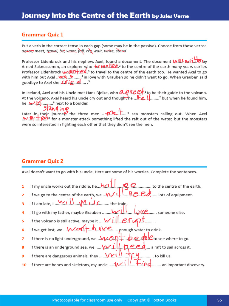 Grammar Quiz | PDF | Syntax | Linguistic Morphology