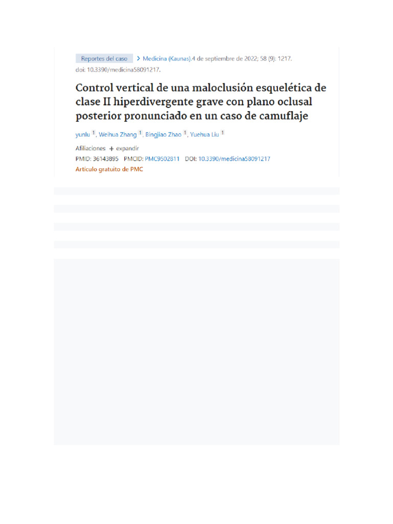 Tratamiento de Maloclusión Clase II Hiperdivergente | PDF | Ortodoncia ...