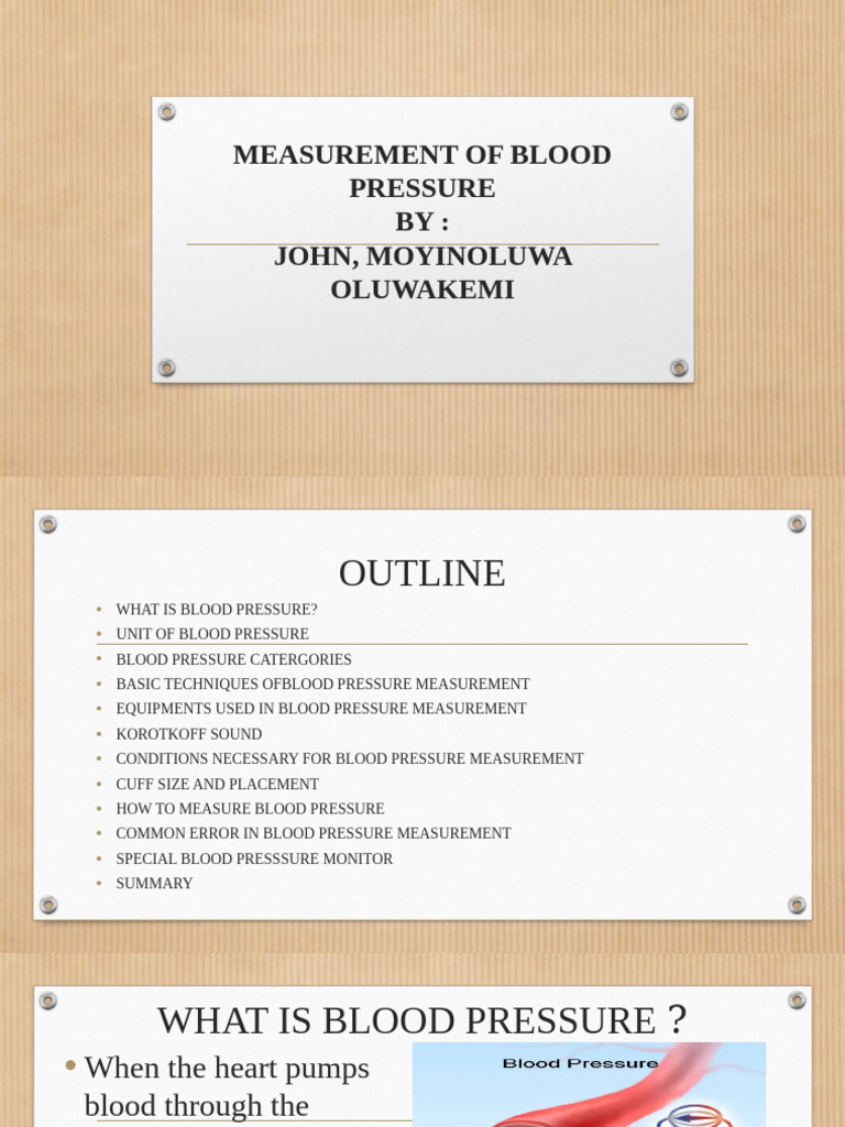Blood Pressure Measurement Techniques | PDF | Blood Pressure | Vertebrates