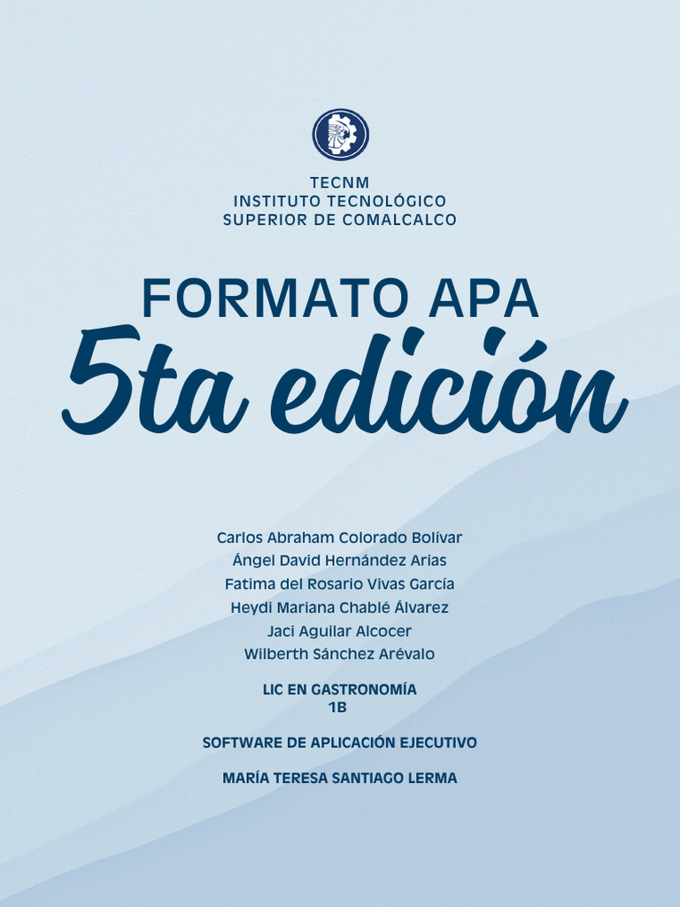 Normas Apa 5ta Edici N Historia De La Arquitectura Usps Pdf/normas Apa ...