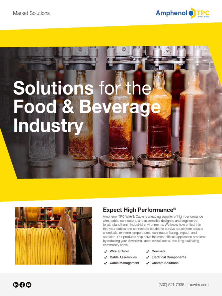 Food and Bev Market Solutions | PDF | Electrical Connector | Electrical Conductor