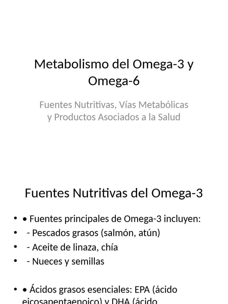 Omega 3 6 Metabolism Presentation | PDF