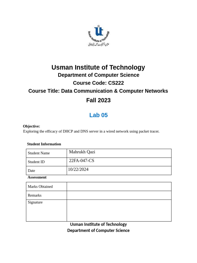 CS222 Lab 05 | PDF | Ip Address | Domain Name System