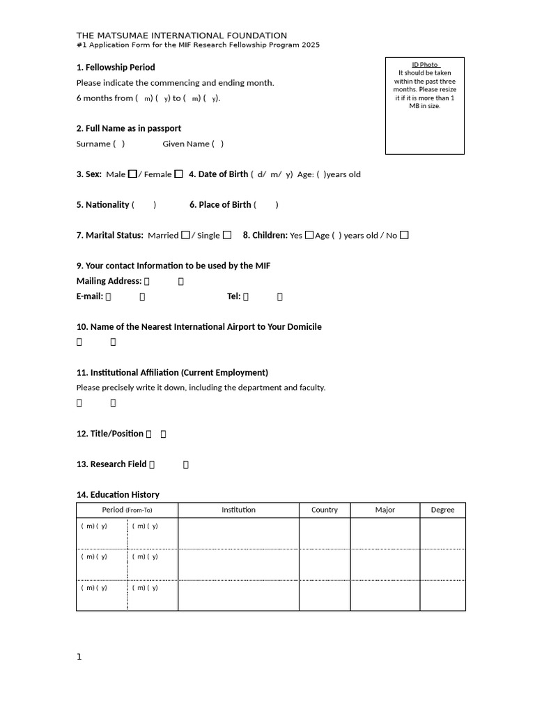 Application Form2025 | PDF | Government And Personhood