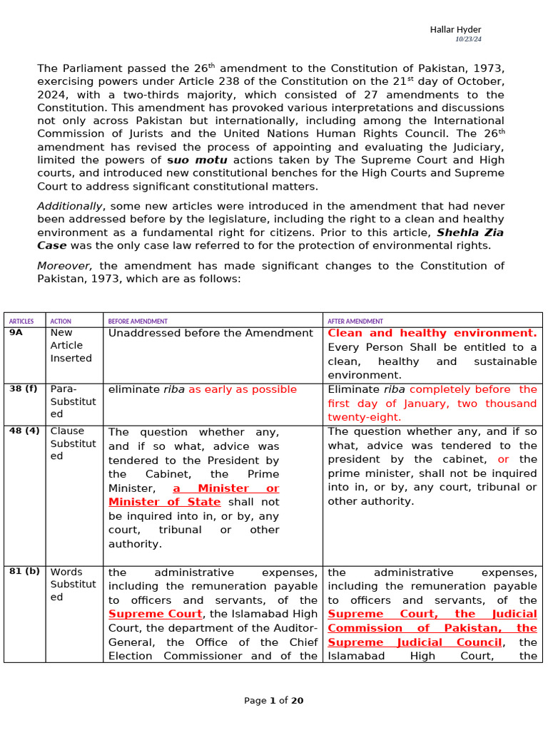 Comparison of 26th Amendment | PDF | United States Federal Judge | Judge
