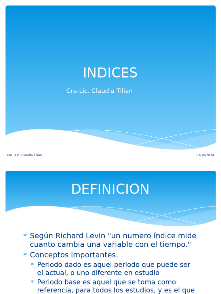 Indices 2017 Power Point | PDF | Finanzas y dinero