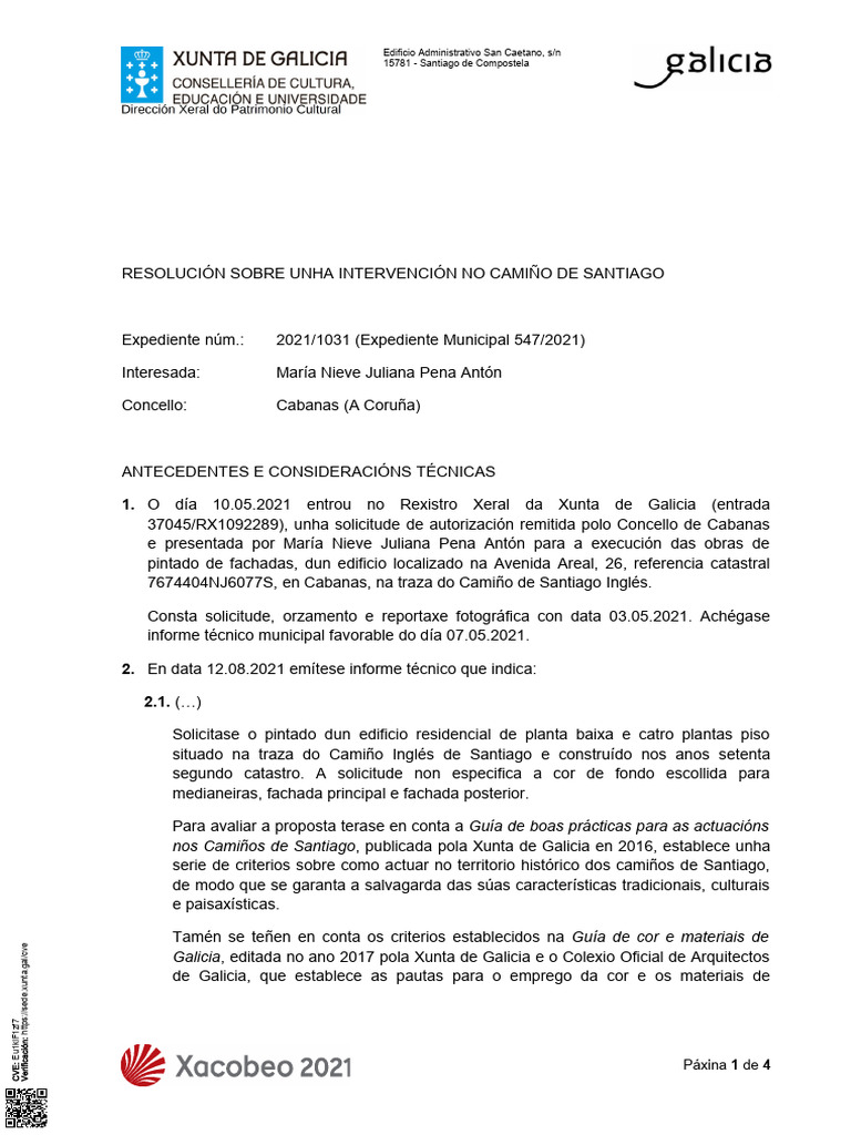 2021.1031 - CABANAS Pintado de Fachadas - PR A | PDF