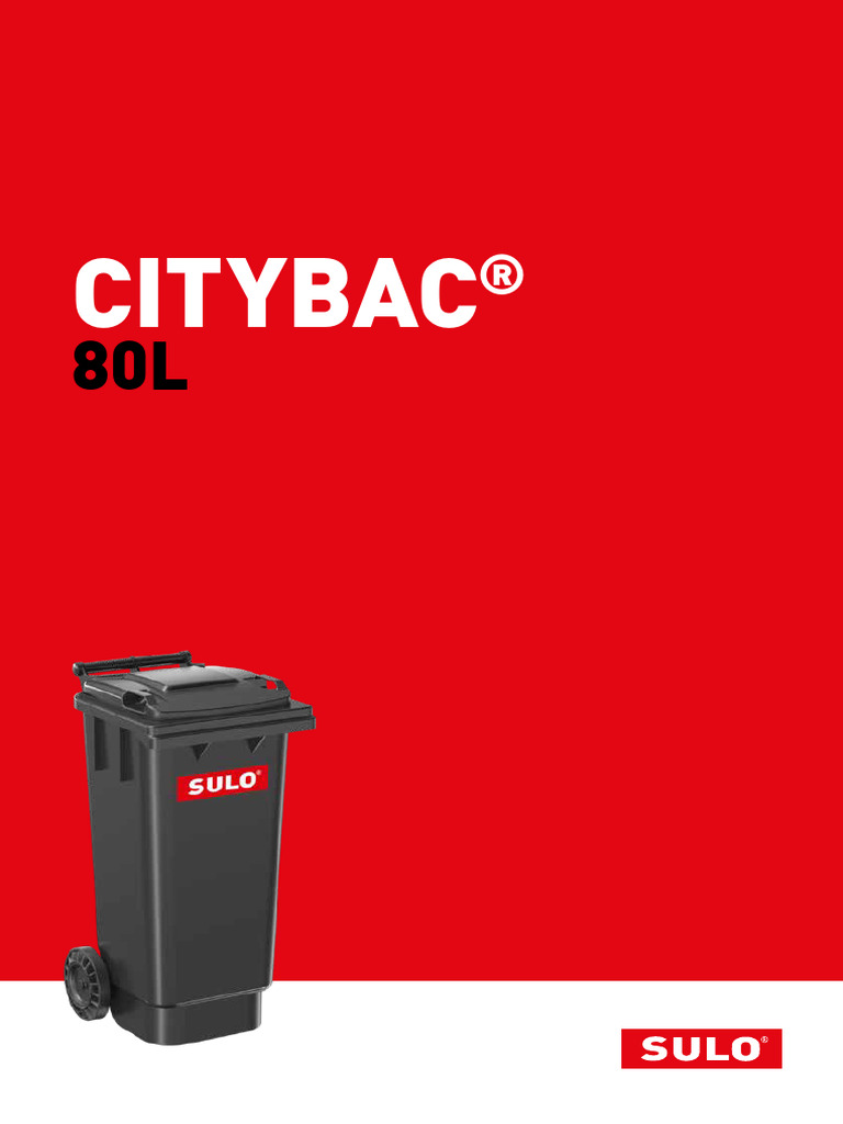 SULO Datasheet Citybac 80 L LA ES | PDF | Estilos de carrocería | Coche