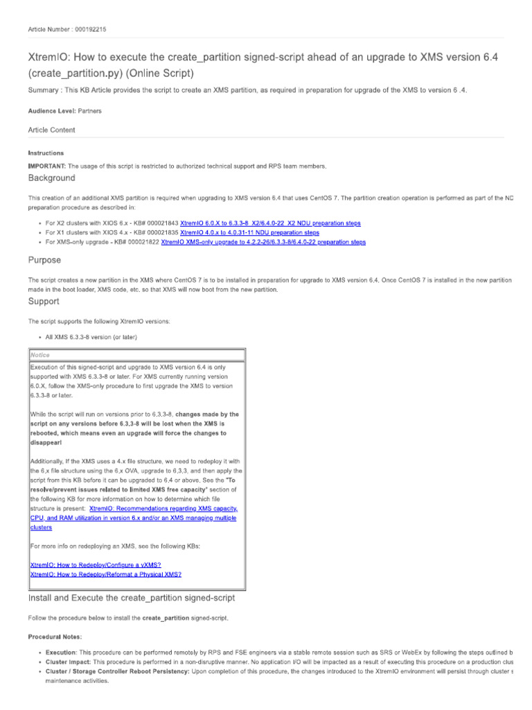 Partiion Script Instructions | PDF Partiion Script Instructions | PDF