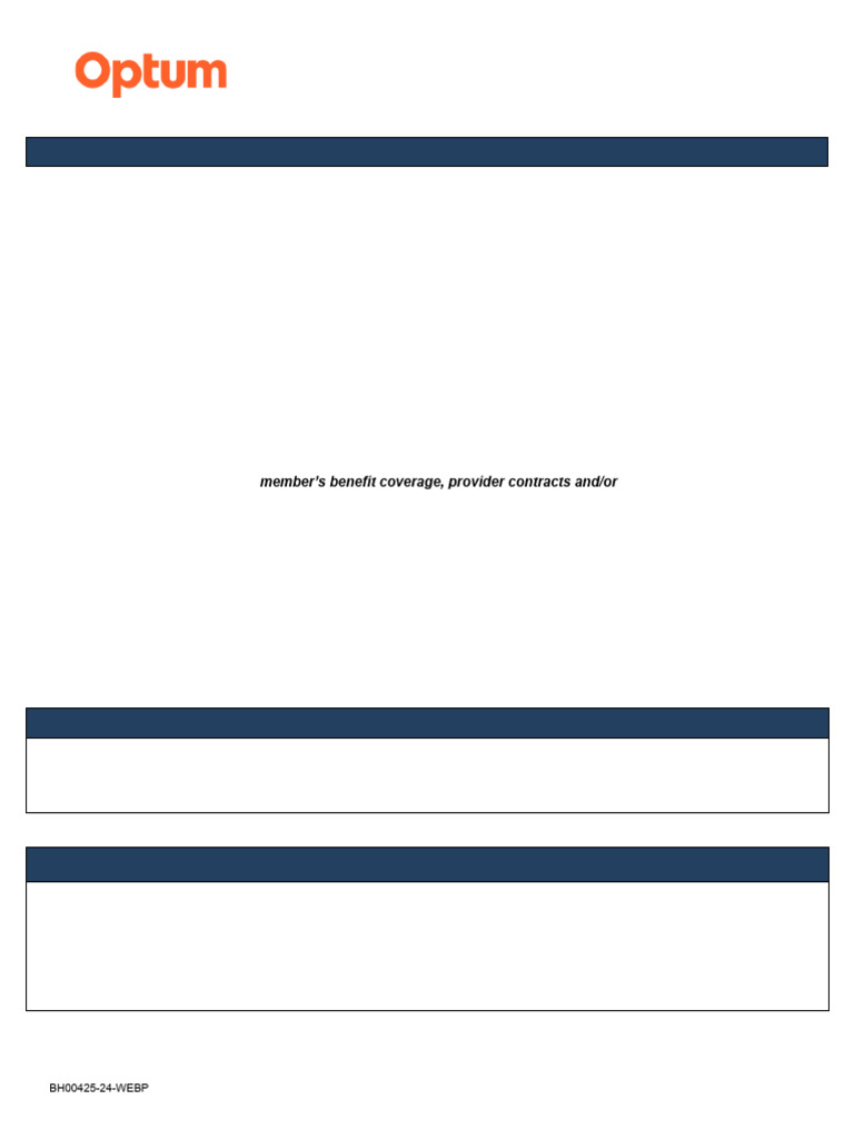Optum Telemental Reimbursement Policy Commercial 1726006746 | PDF ...