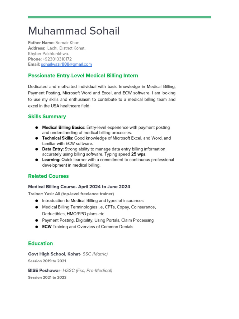 Sohail Resume | PDF | Career & Growth