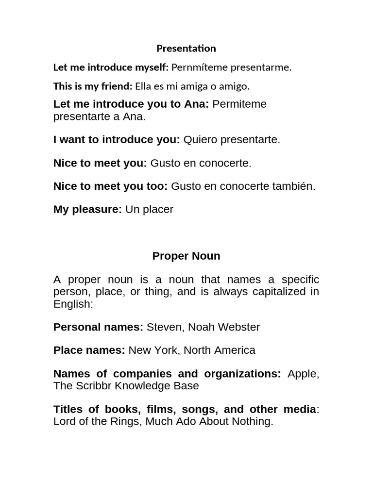 Presentation Let Me Introduce Myself: This Is My Friend:: Pernmíteme ...