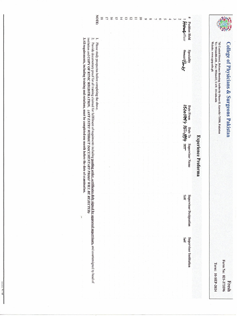 Exp. certificate | PDF