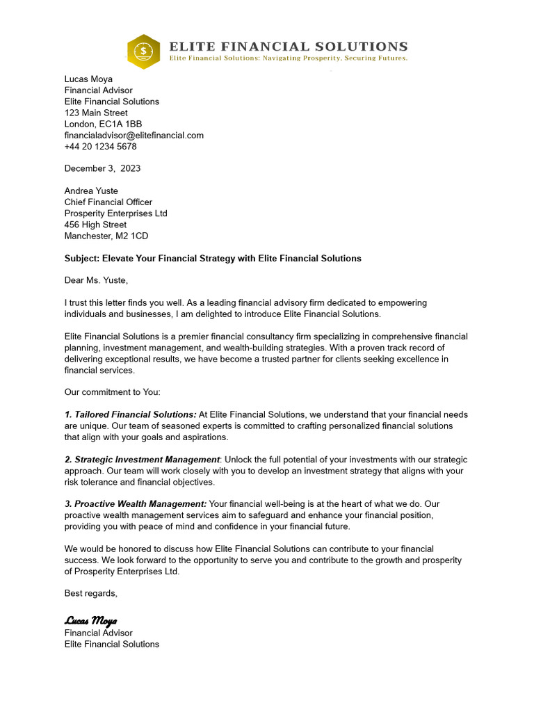 Business Letters Examples | PDF