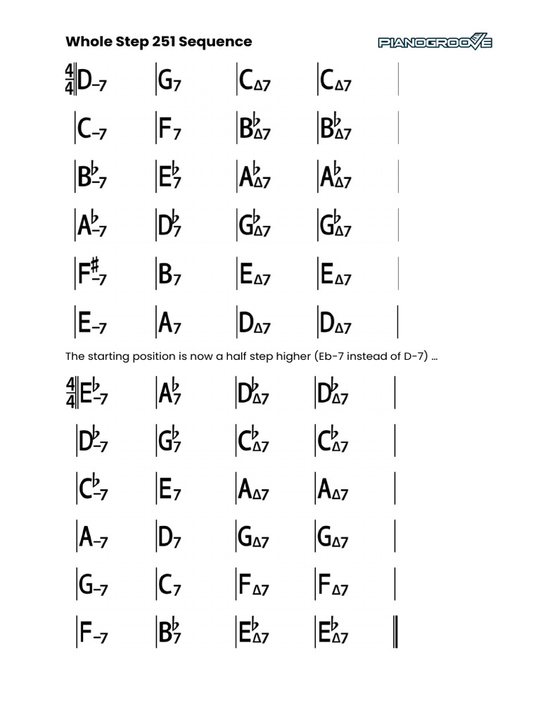 Whole-Step-251s-Practice-Chart | PDF