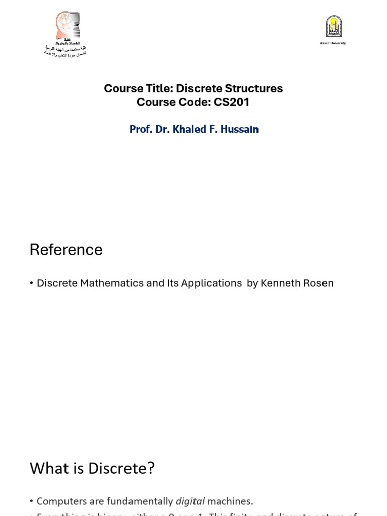 Discrete Structures Lectures | PDF | If And Only If | First Order Logic