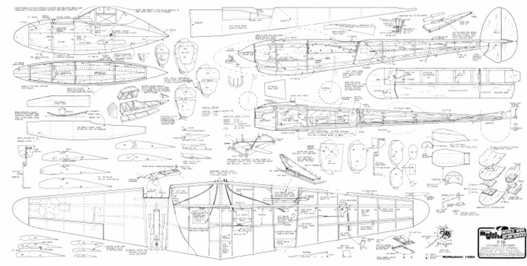Lockheed P-38 Lightning Plan 1020 | PDF