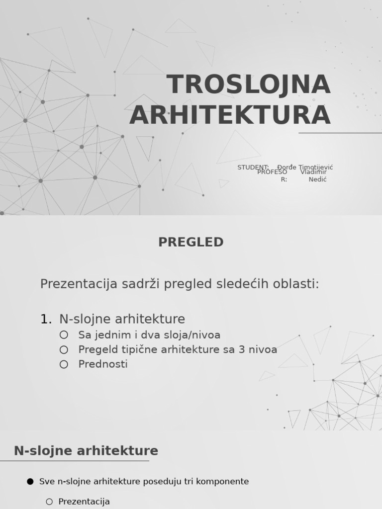 Troslojna Arhitektura | PDF