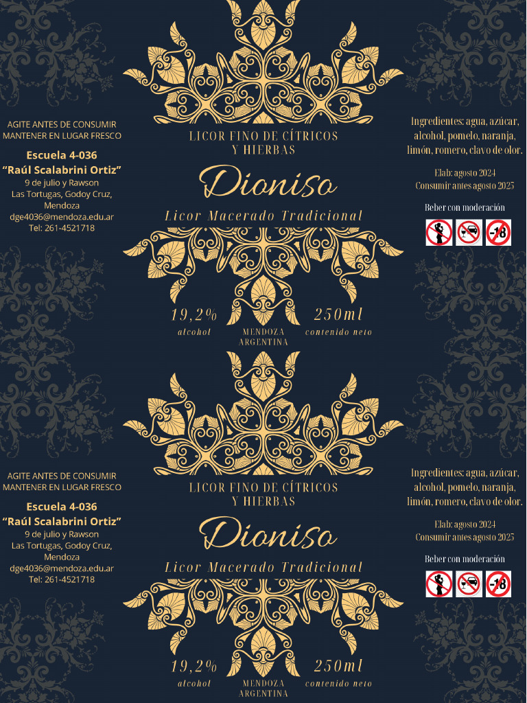 Etiqueta Licor | PDF