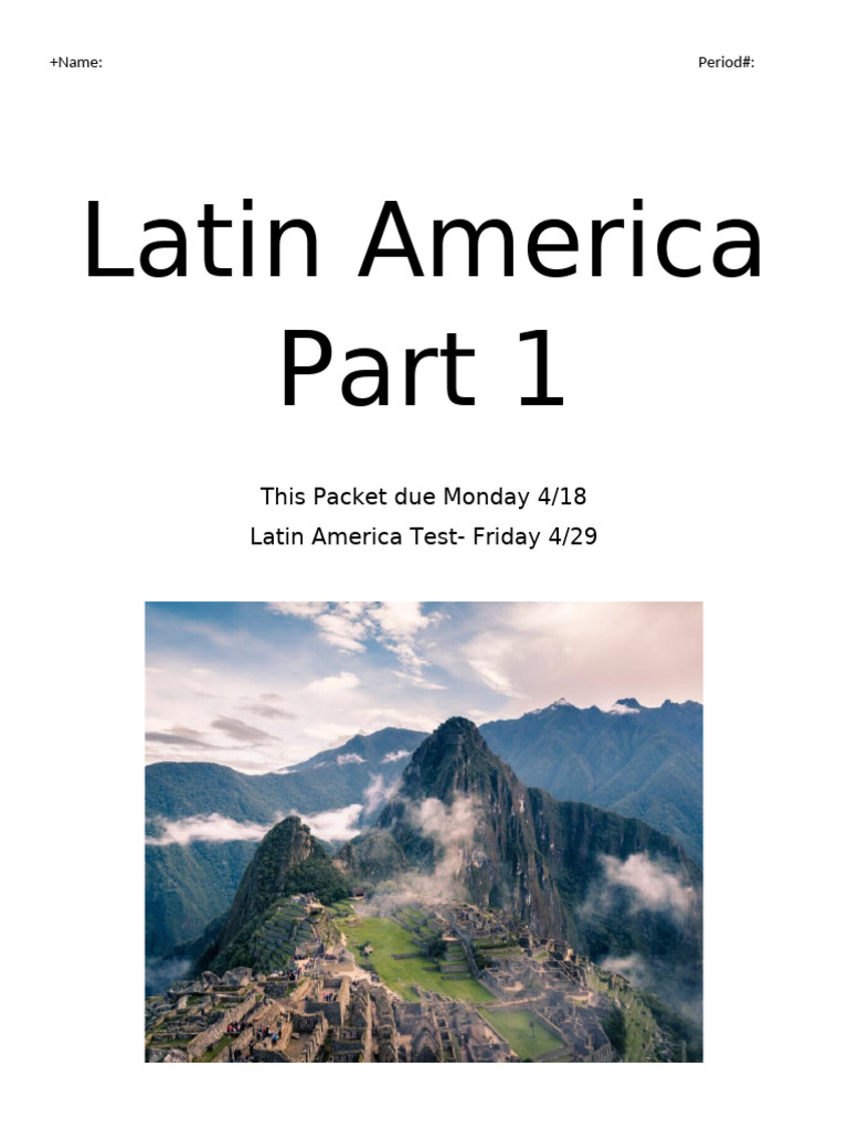 13 Latin America Part 1 | PDF | European Colonization Of The Americas ...