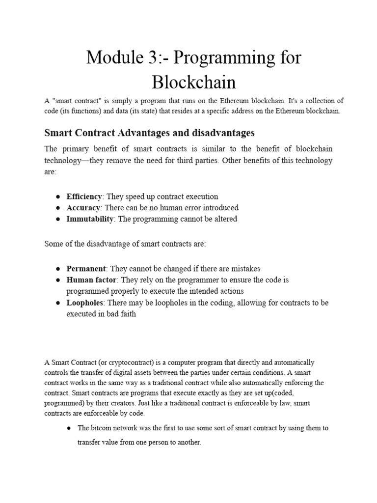 Module 3 Programming For Blockchain Pdf Computer Programming 5286