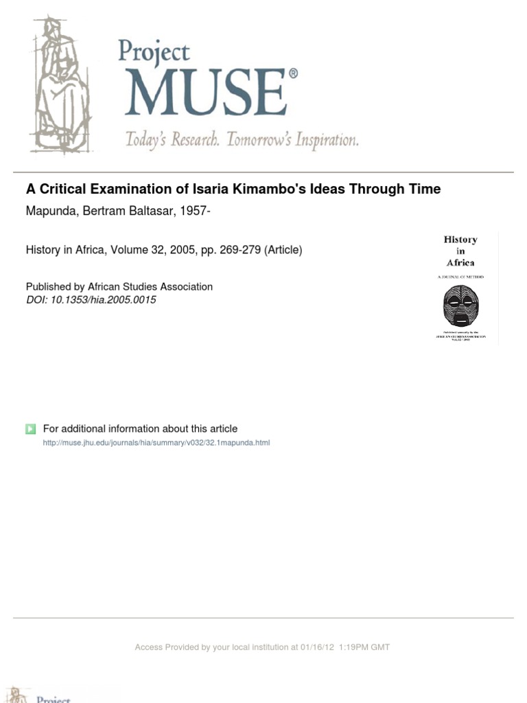 Review of Political History of Pare People Up To 1900 by Mapunda | PDF ...