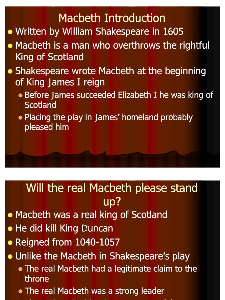 Macbeth Introduction0 | PDF | Macbeth | Tragedy Plays