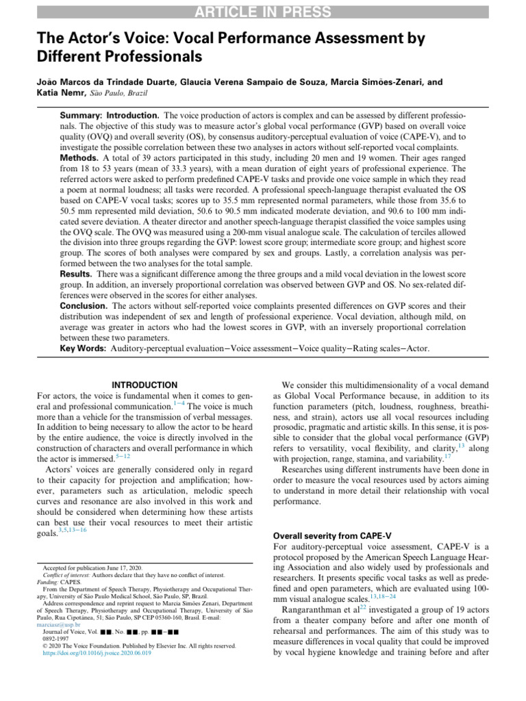 La Voz en El Actor | PDF | Quantile | Communication