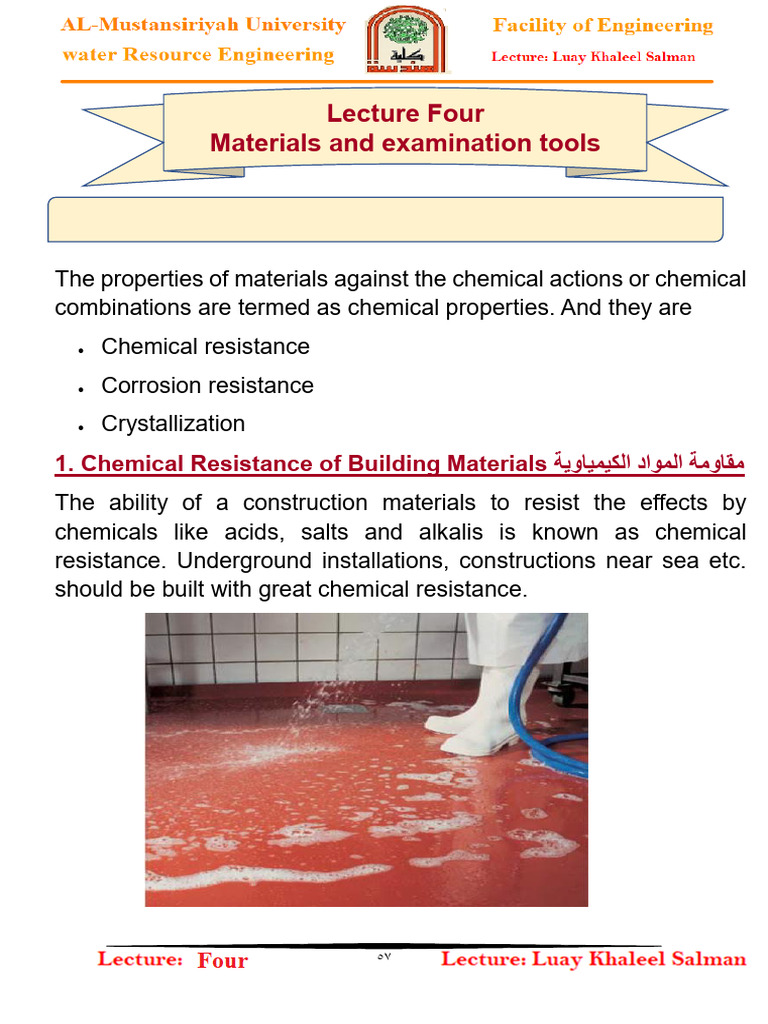 Chemical Properties of Building Materials | PDF | Heat | Porosity